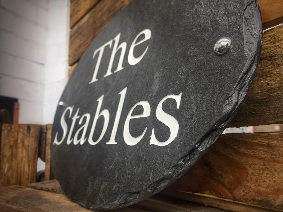 Medium Oval Slate Sign - 35x24cm - Platters Slate