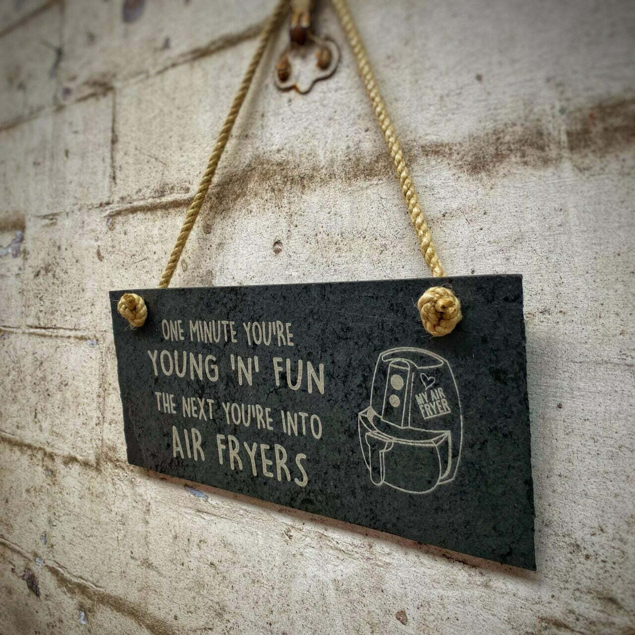 Air Fryer Gift | Funny Quote Slate Sign - Platters Slate